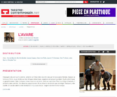 Théâtre en acte – Œuvre : "L'Avare", Auteur : "Molière", Mise en scène ...